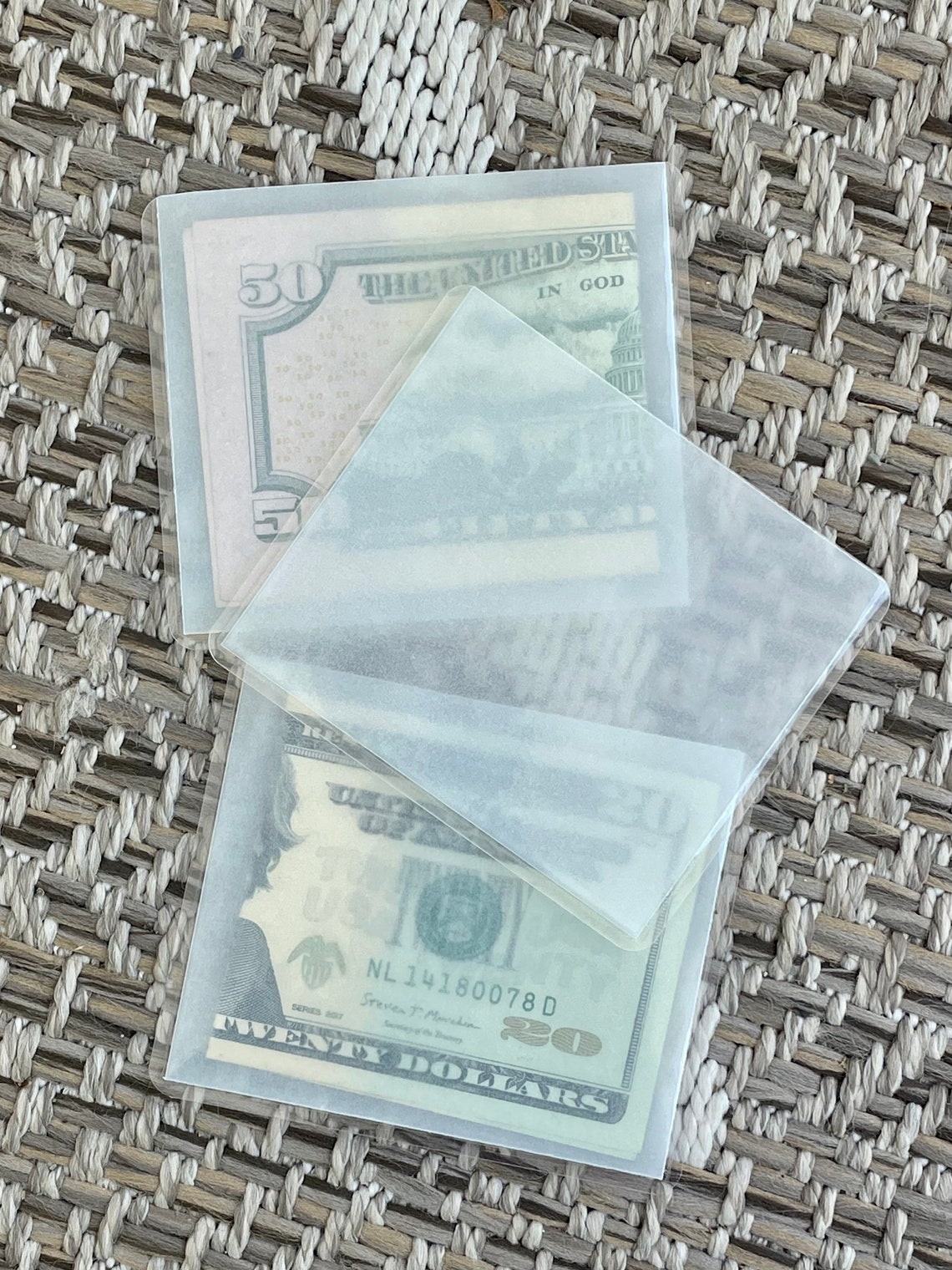 FROSTED and Clear Mini Cash Envelopes Laminated | Minimalist Style - Etsy