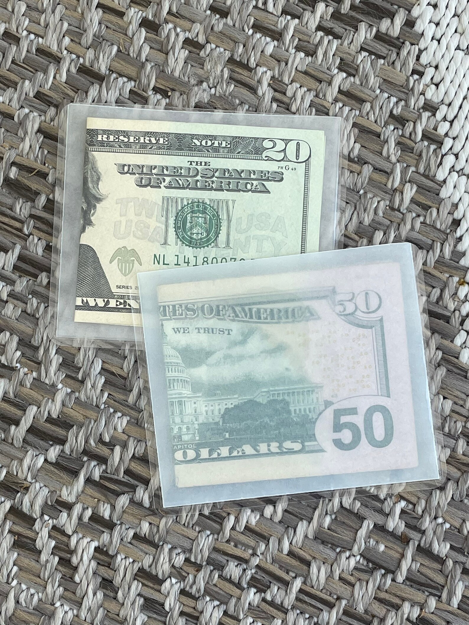 FROSTED and Clear Mini Cash Envelopes Laminated Minimalist - Etsy