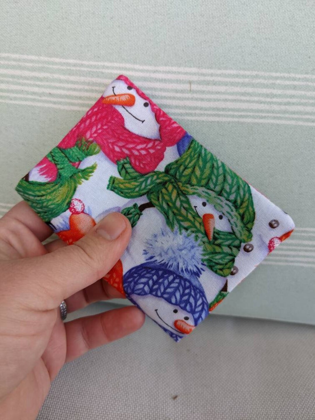 Snowmen Pocket Wallet – Small Zippered Coin Purse, Magnetic Snap - Etsy