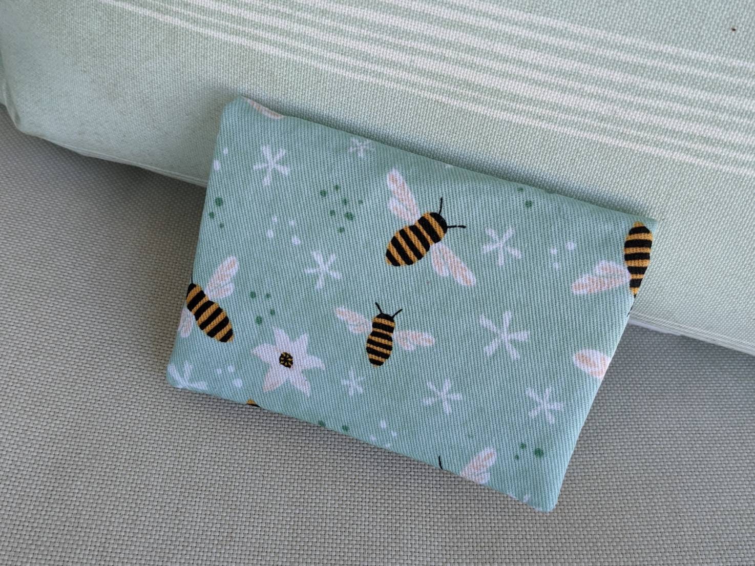 Pocket Wallet Pale Green Bumblebee Small Beige Women's - Etsy