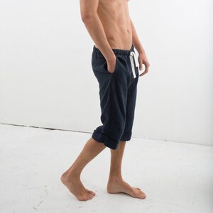 Pez Linen Rayon Blend Short / Navy M-L Sizes - Etsy