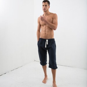 Pez Linen Rayon Blend Short / Navy M-L Sizes - Etsy