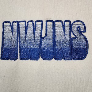 New Jeans, NWJNS Logo, Embroiderd With Gradient - Etsy