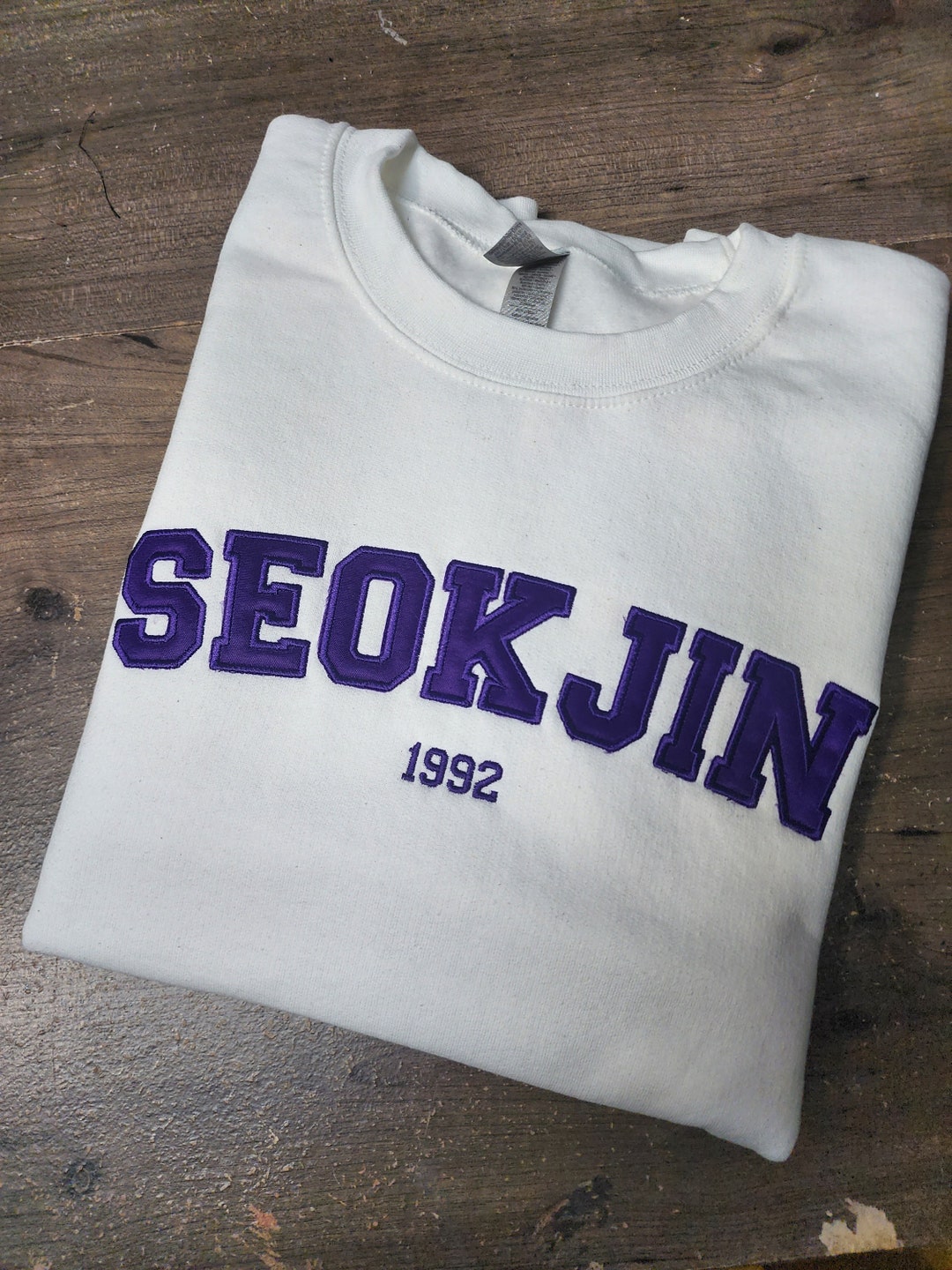 BTS Jin Sweatshirt Embroidered. BTS Seokjin Embroidered Crewneck ...