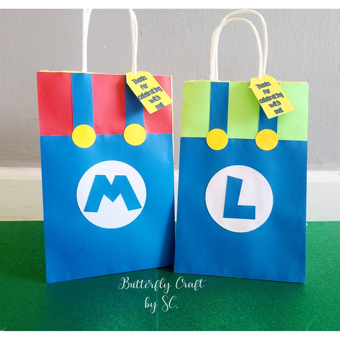 Mario and Luigi favor bags | Etsy