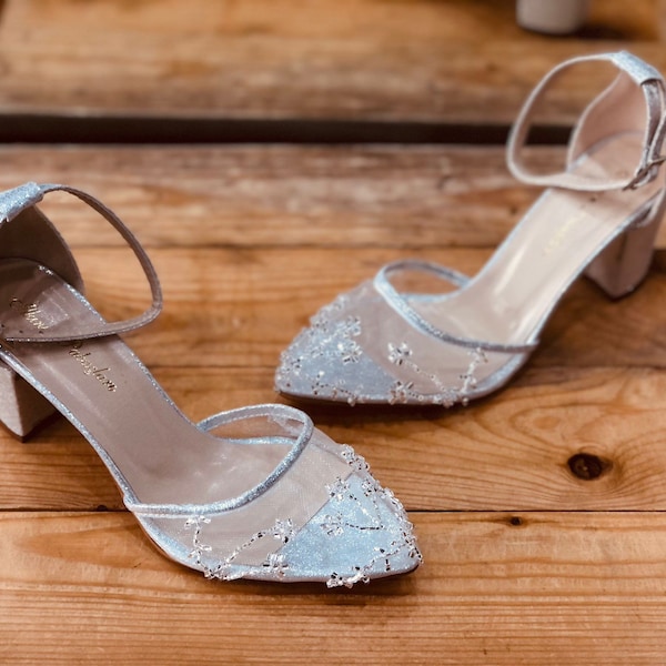 Silver Wedding Shoes - Etsy