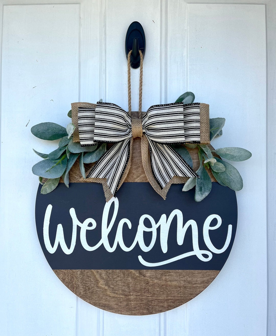 Welcome Front Door Sign Farmhouse Styled Front Door Decor - Etsy