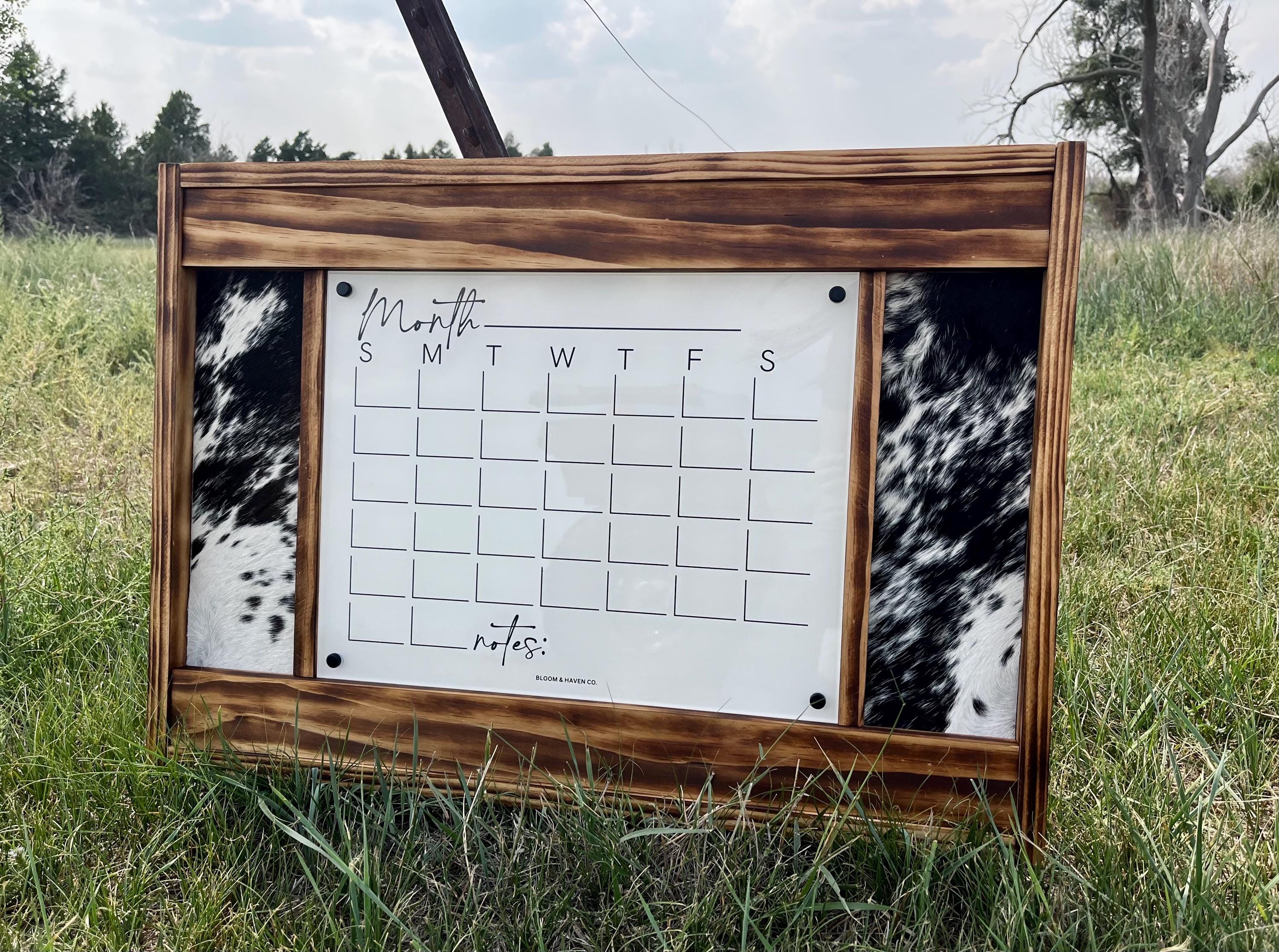 Western Calendar • Genuine Cowhide Oversized Planner - Etsy