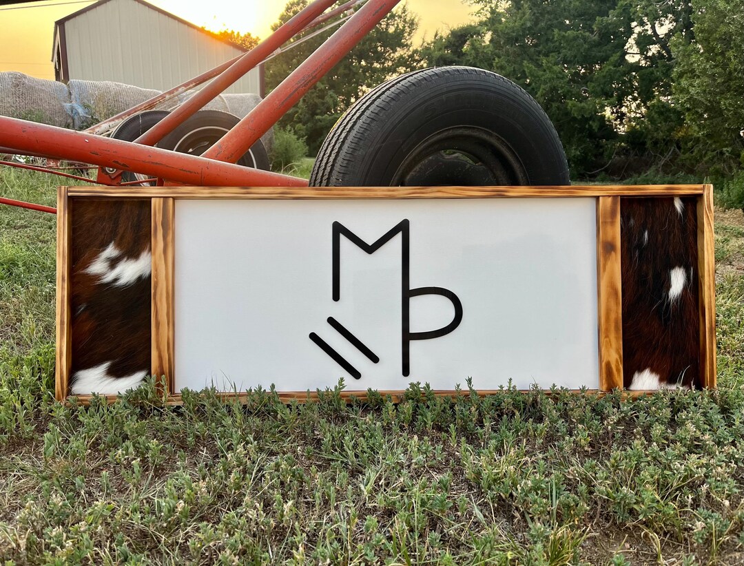 Genuine Cowhide Brand Sign • Personalized Sign • Western Home - Etsy