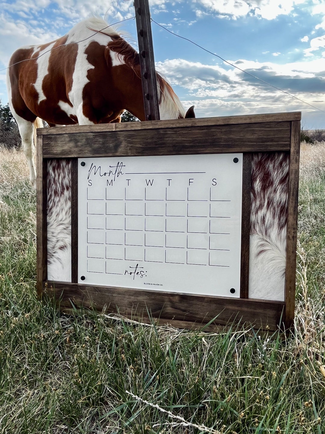 Western Calendar • Genuine Cowhide Oversized Planner - Etsy