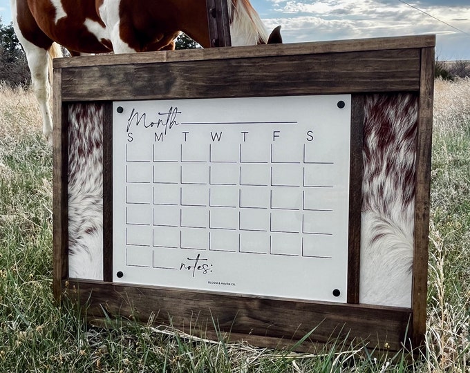 Western Calendar • Genuine Cowhide Oversized Planner - Etsy