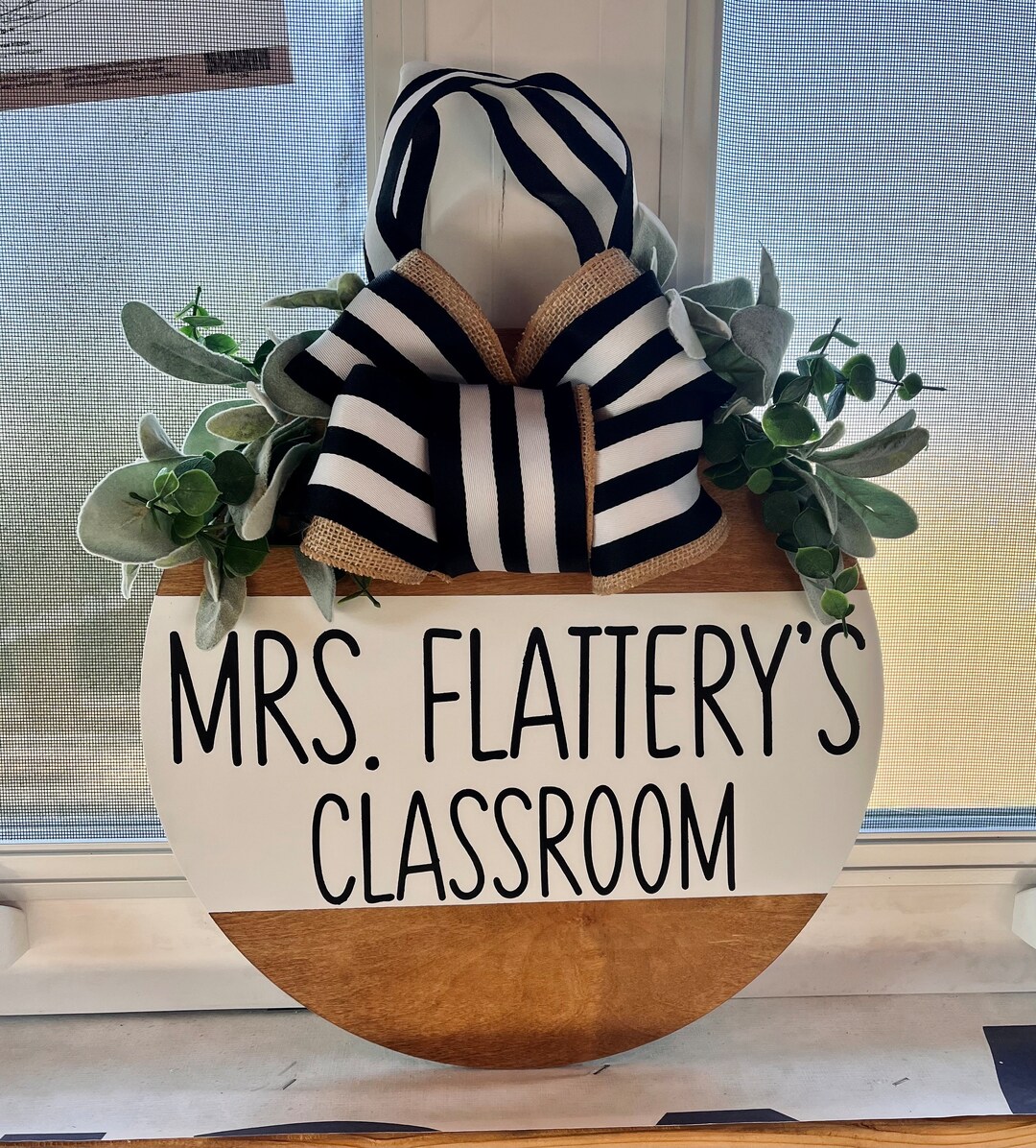 Teacher Door Sign Classroom Sign Teacher Gift Welcome to Our Classroom ...