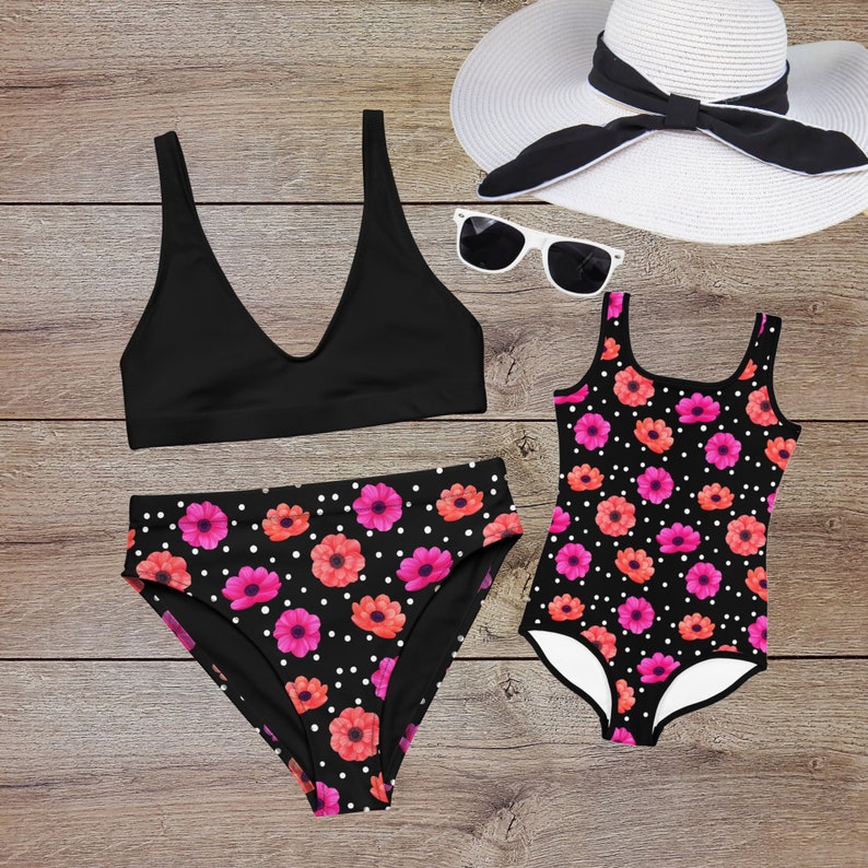 Mommy And Me Swimsuit Matching Swimsuits Matching Swimwear Etsy
