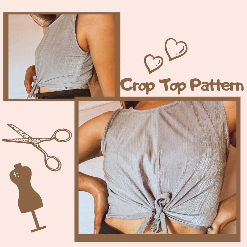 Tie Front Crop Top - Etsy