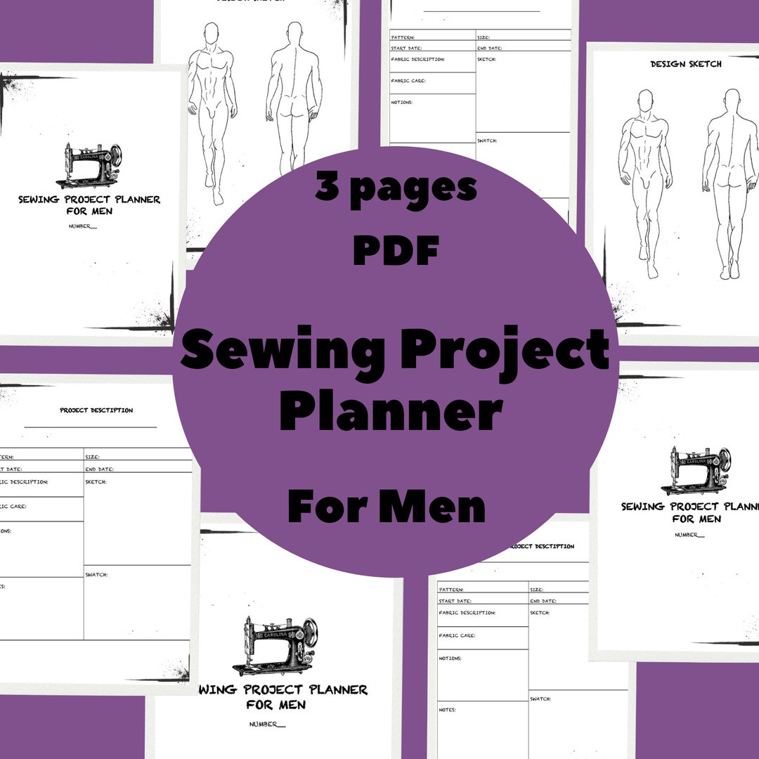 Project Planner Sewing Planner Craft Journal Fashion Design Pattern PDF ...