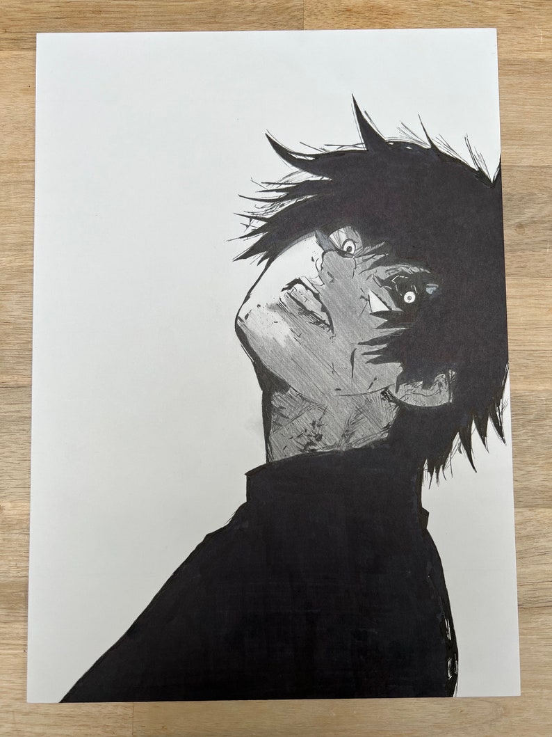 Creepy Anime Boy Manga Print - Etsy