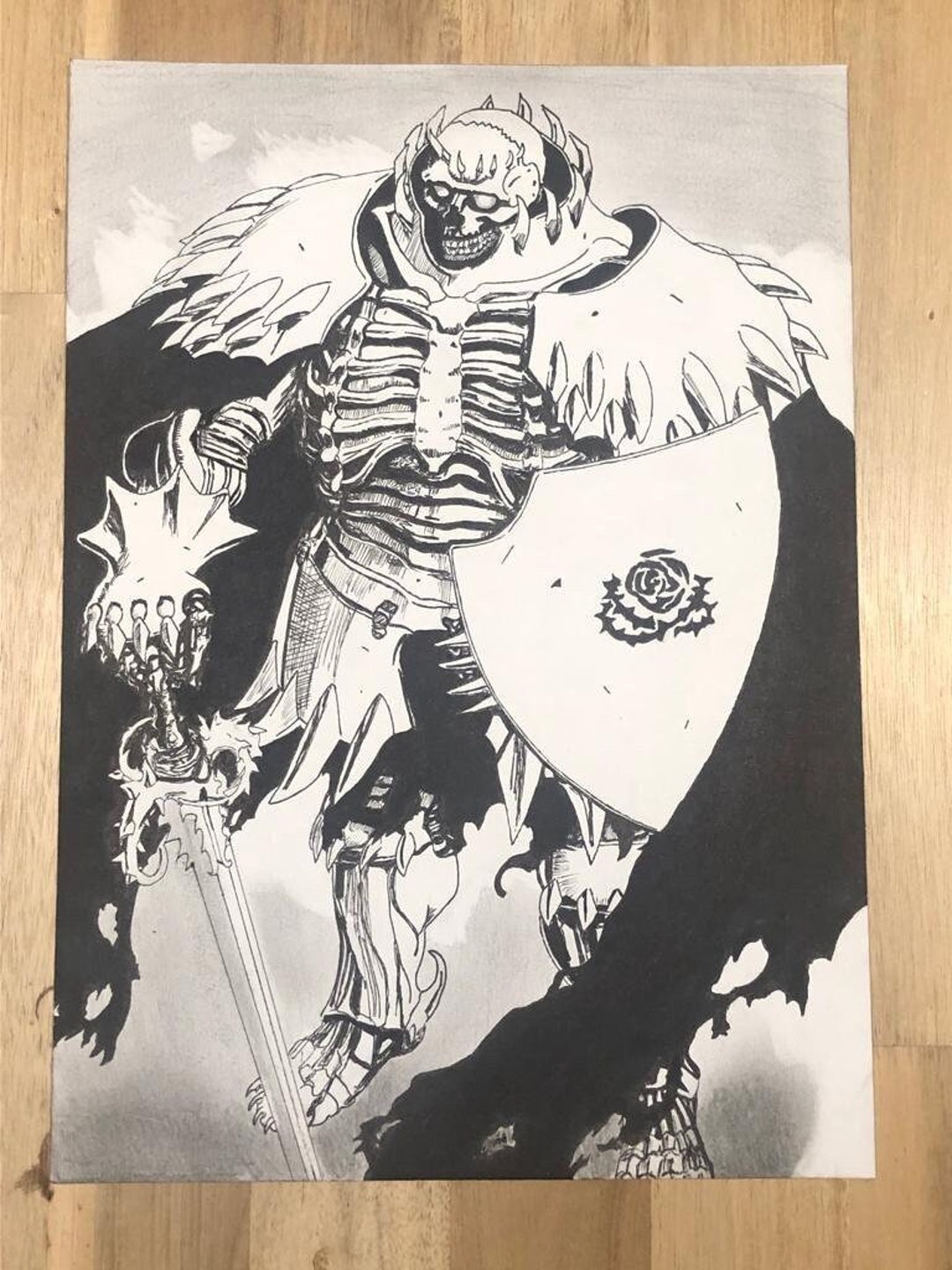 Skeleton Knight Print - Etsy