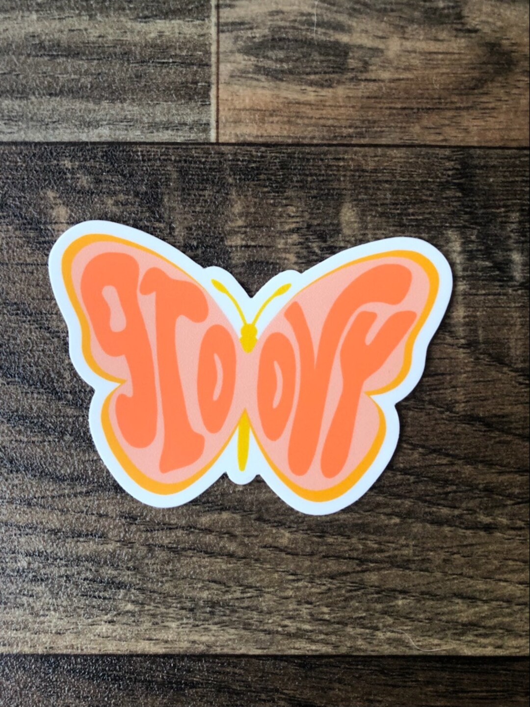 Groovy Butterfly Sticker - Etsy