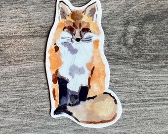 Minimal Modern Fox Sticker - Etsy