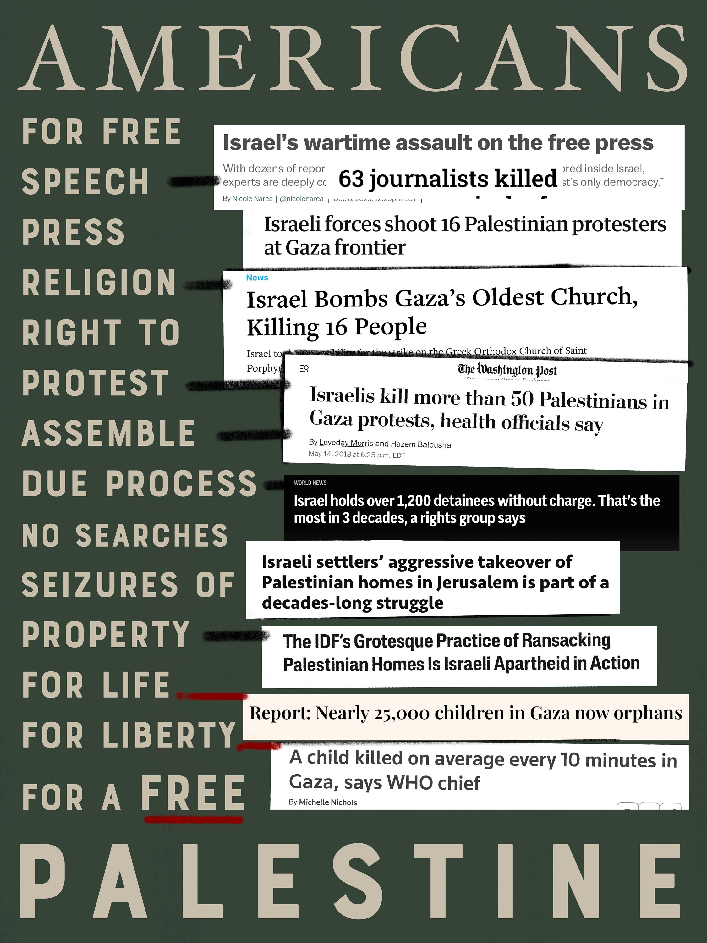 Free Palestine Protest Poster Americans for Palestine - Etsy