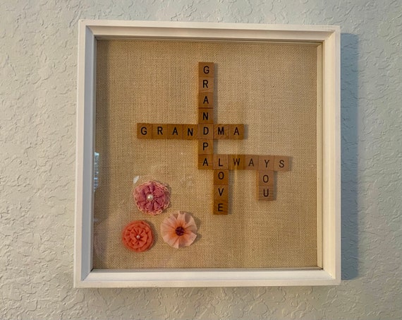 Scrabble Word Shadow Box | Etsy