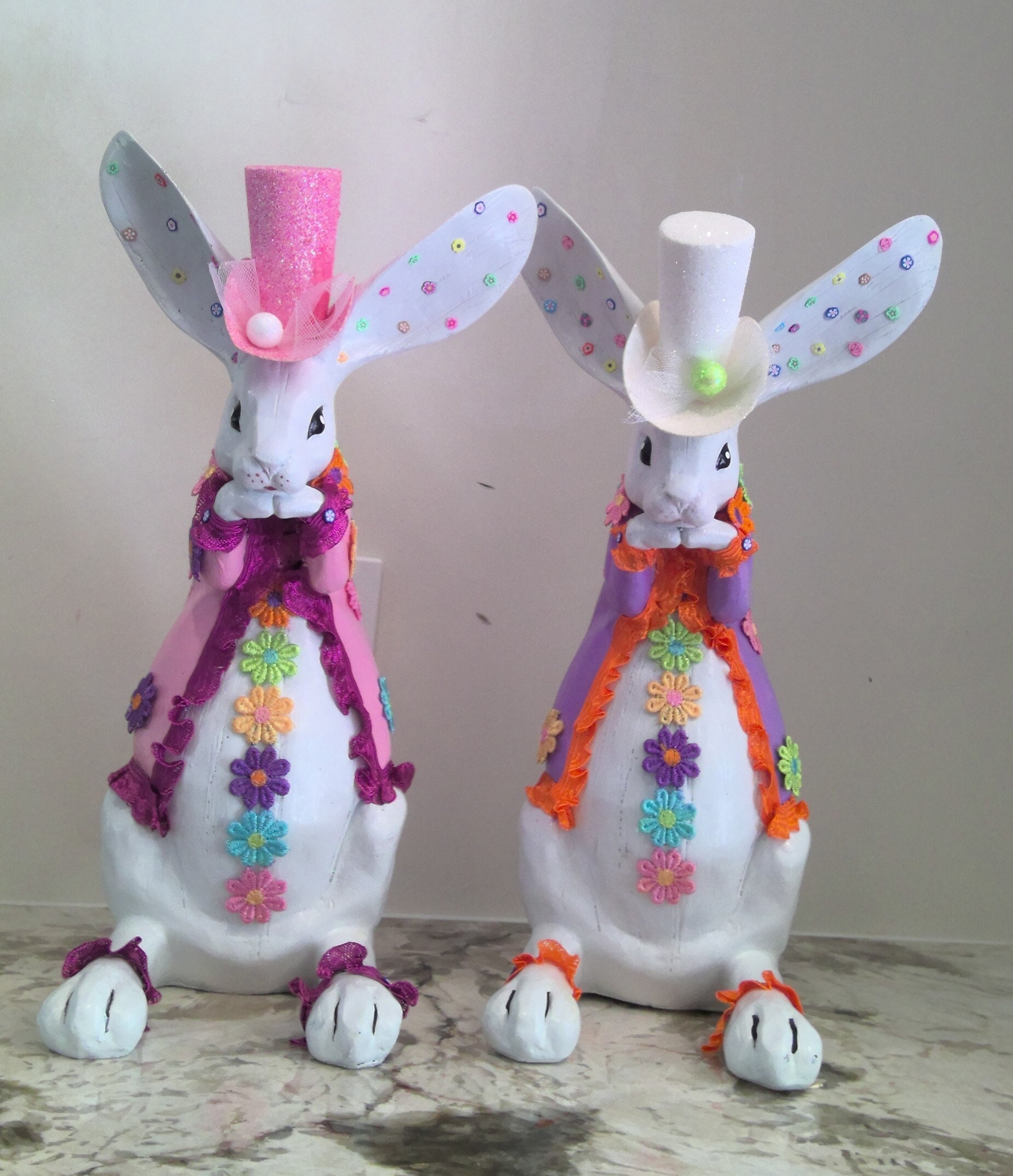 Deluxe Dapper White Rabbit Alice in Wonderland Hand Painted - Etsy