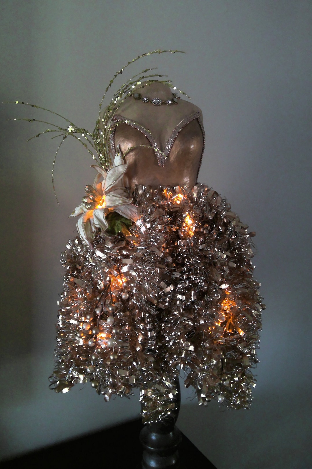 Gold Mannequin Tree Unique Christmas Tree | Christmas Centerpiece ...
