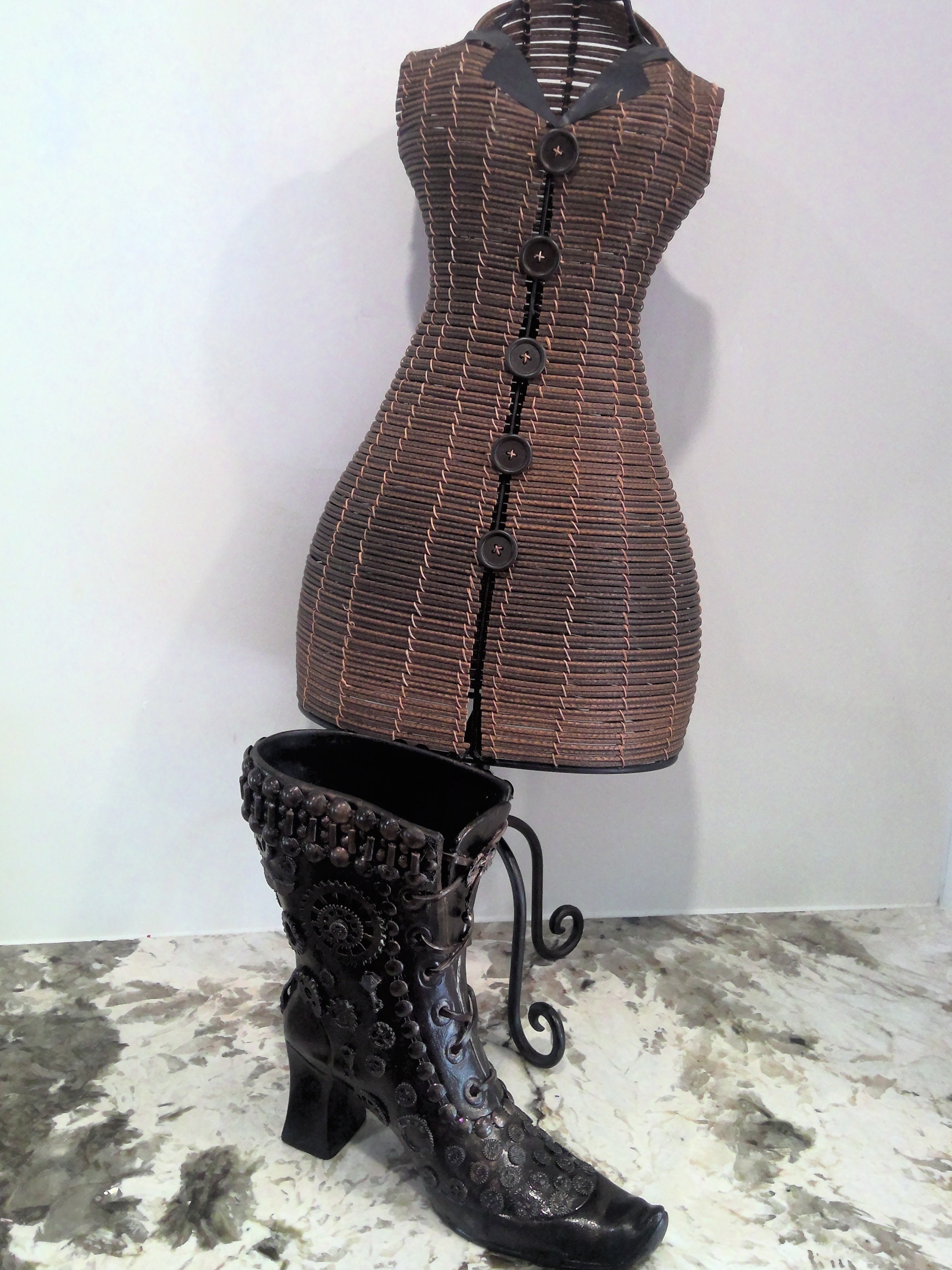 Steampunk Cosplay Boot Decoration Gothic Boot Ceramic Boot - Etsy