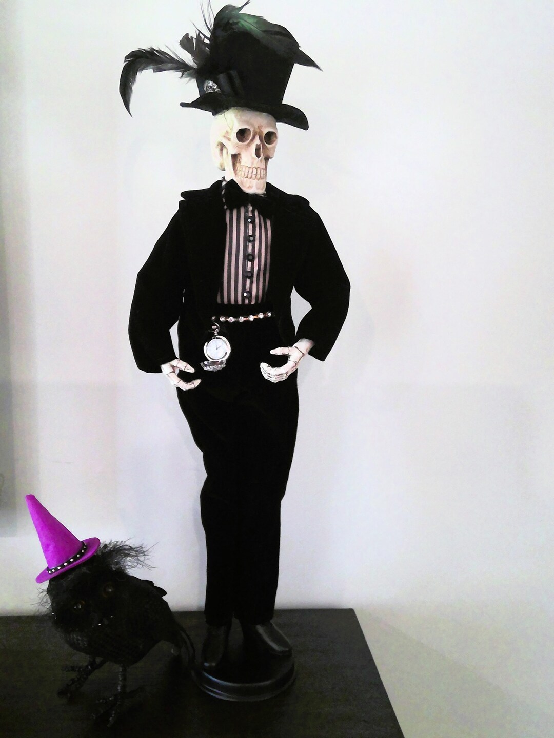 Dapper Halloween Skeleton Halloween Decoration Dapper Skeleton Figurine ...