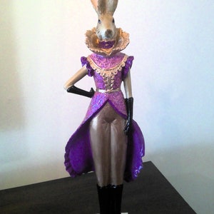 Gold Dapper Whimsical Hand Painted Black and White Check Rabbits ...