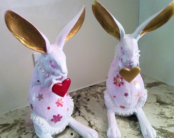 Hand Painted Bunny | Etsy