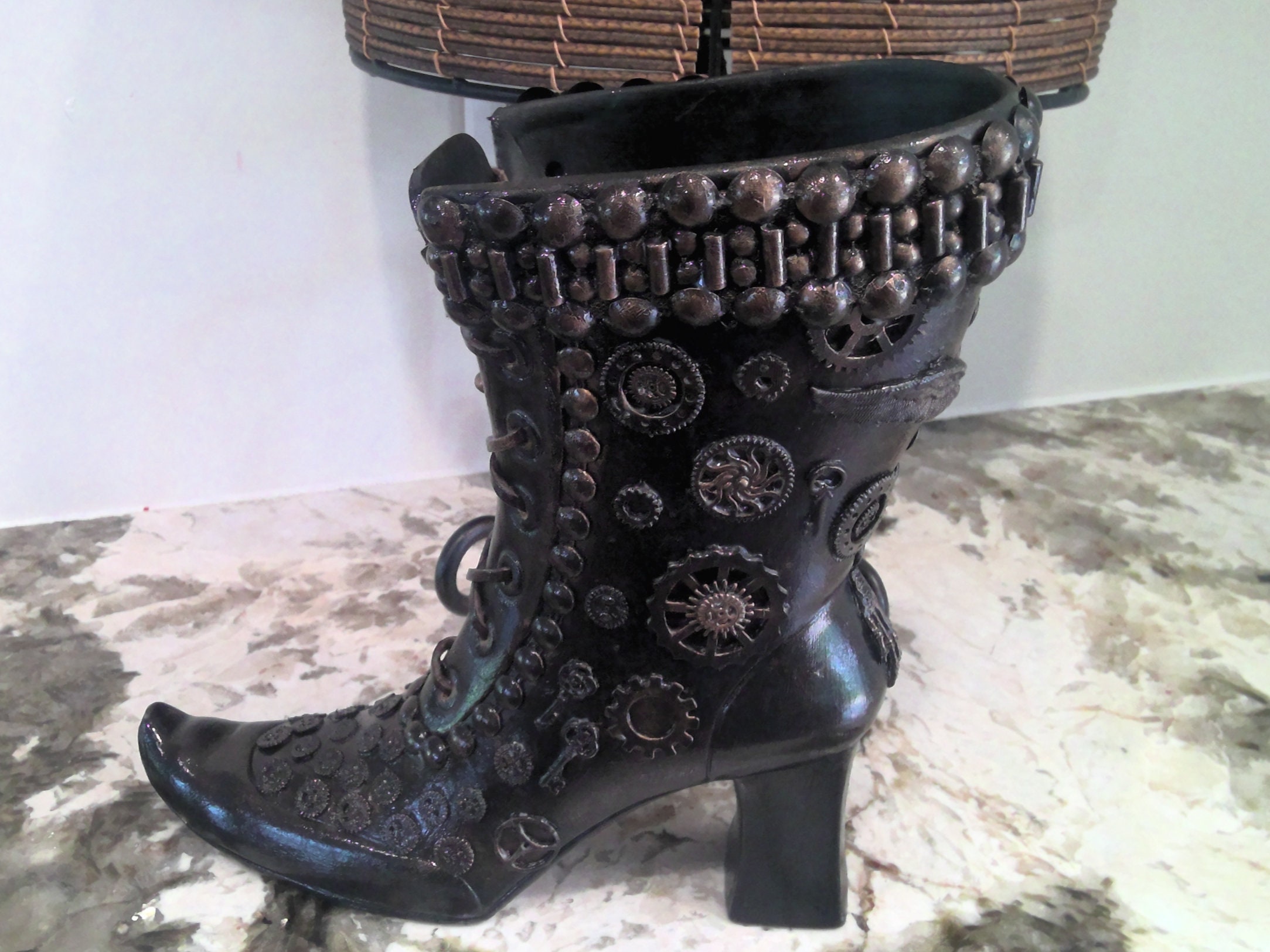 Steampunk Cosplay Boot Decoration Gothic Boot Ceramic Boot - Etsy