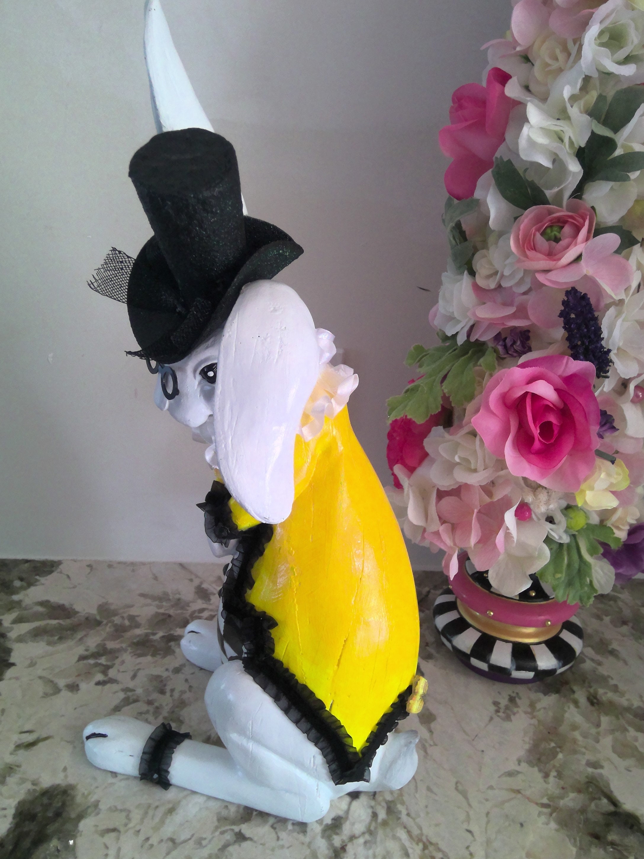 Alice in Wonderland Deluxe Dapper White Rabbit Hand Painted - Etsy