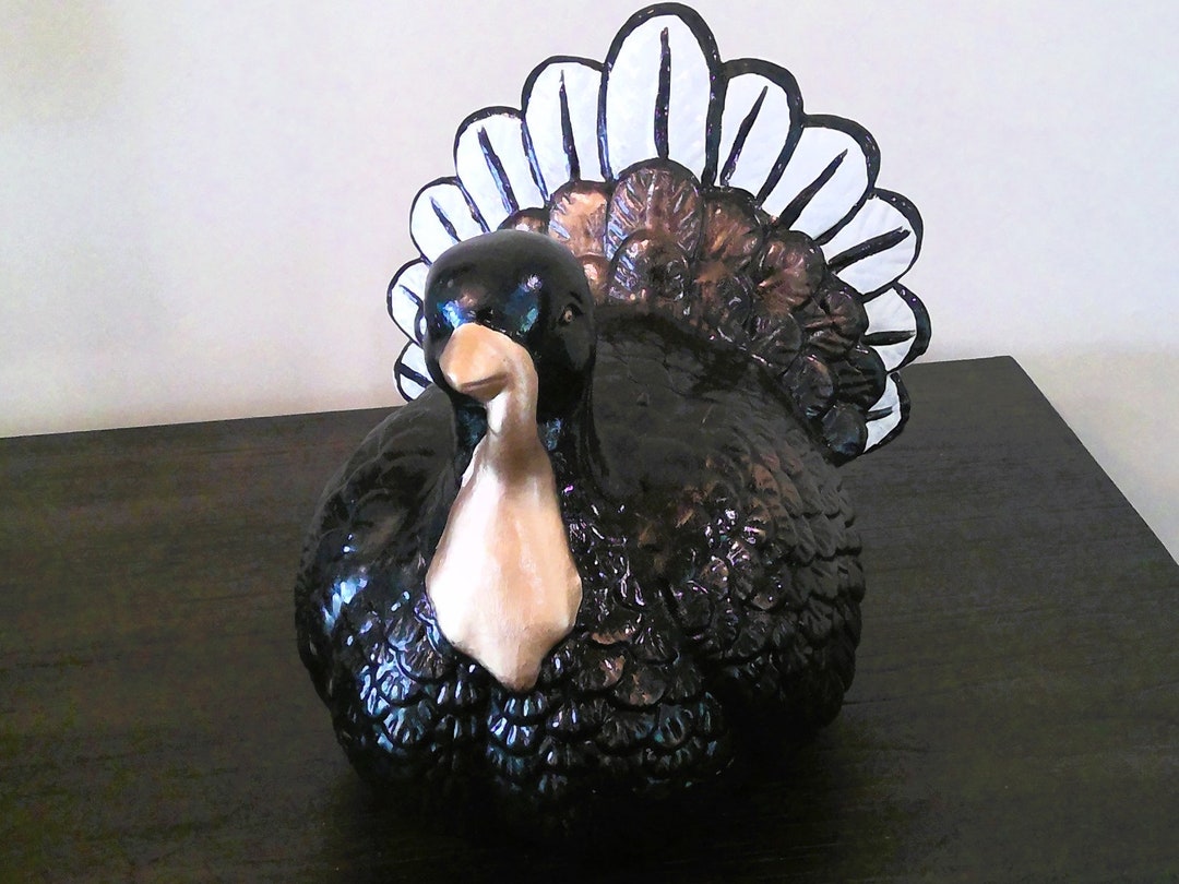 Farmhouse Fall Thanksgiving Turkey Resin Turkey Centerpiece, Harvest ...