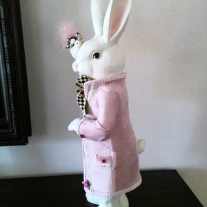 Whimsical Alice in Wonderland Inspired Easter Rabbit. Wonderland White ...