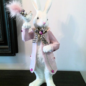Whimsical Alice in Wonderland Inspired Easter Rabbit. Wonderland White ...