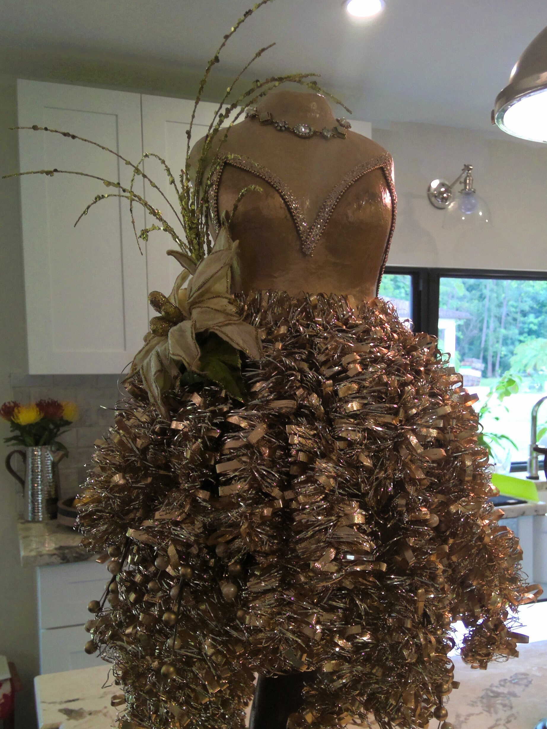 Gold Mannequin Tree Unique Christmas Tree | Christmas Centerpiece ...