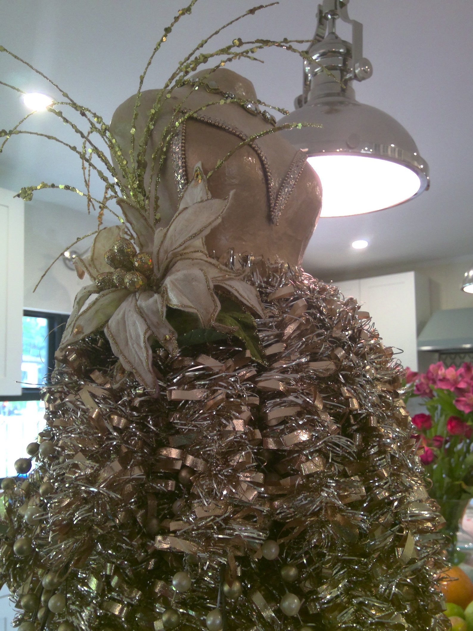 Gold Mannequin Tree Unique Christmas Tree | Christmas Centerpiece ...