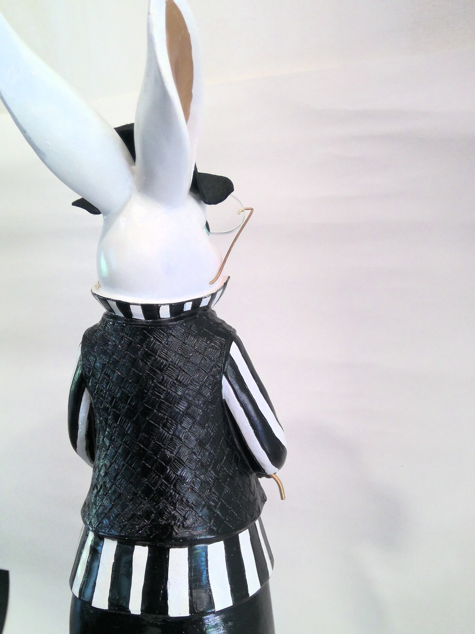 Dapper Easter Rabbit, One of A Kind Hand Painted Rabbit Statue, Easter ...