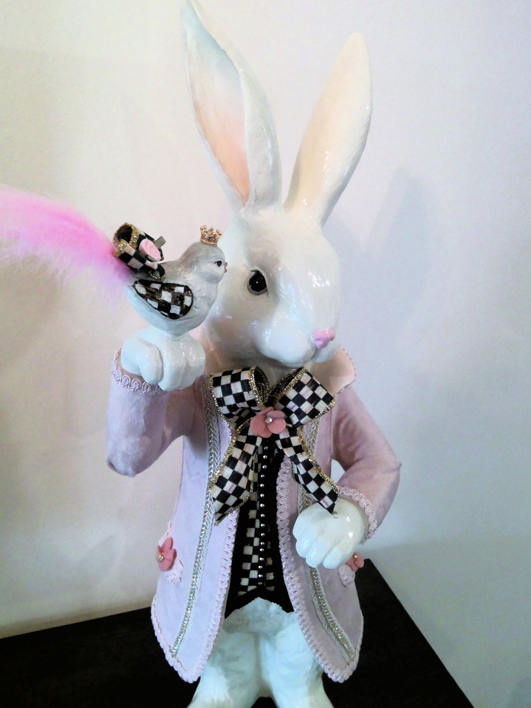 Whimsical Alice in Wonderland Inspired Easter Rabbit. Wonderland White ...