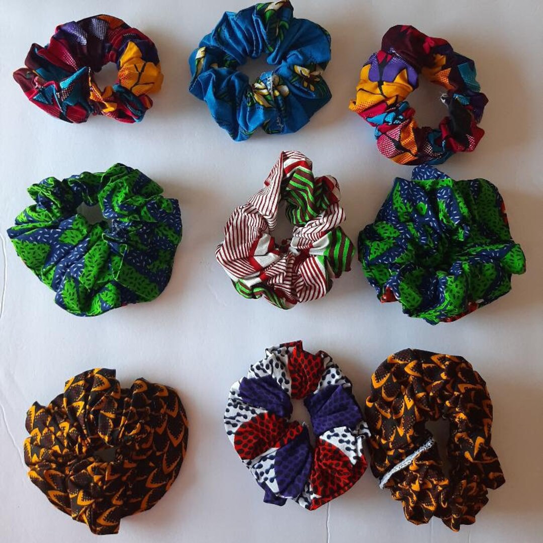 3 Piece African Prints Scrunchies/ponytail Holders - Etsy