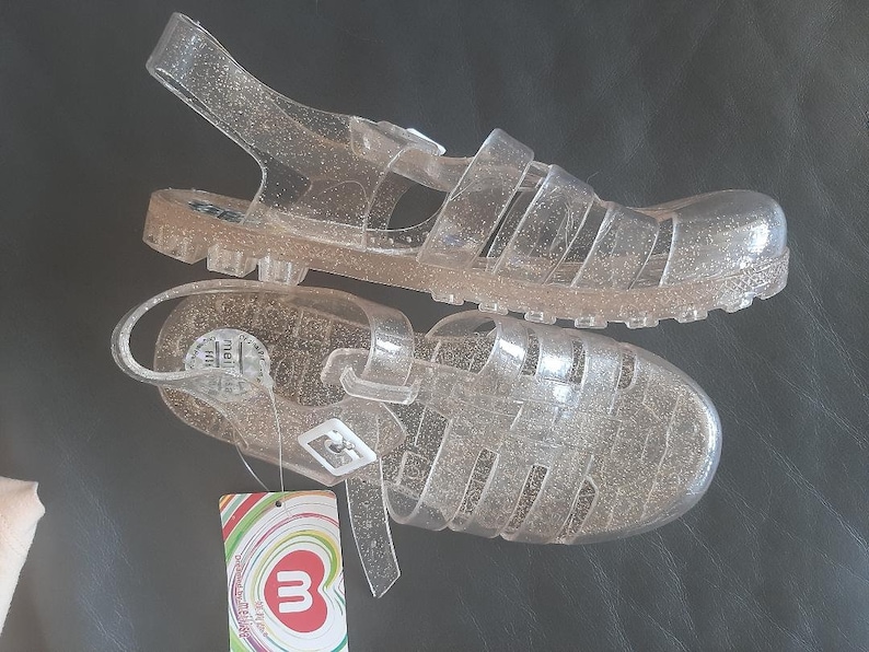 Vintage Styled Jelly Shoes / Retro Rubber Shoes / Jelly Sandal / Beach ...