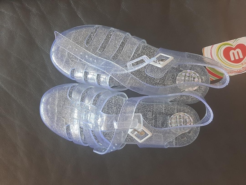 Vintage Glitter Jelly Sandals, Retro Summer Beach Shoes (EU 38-40) - Etsy