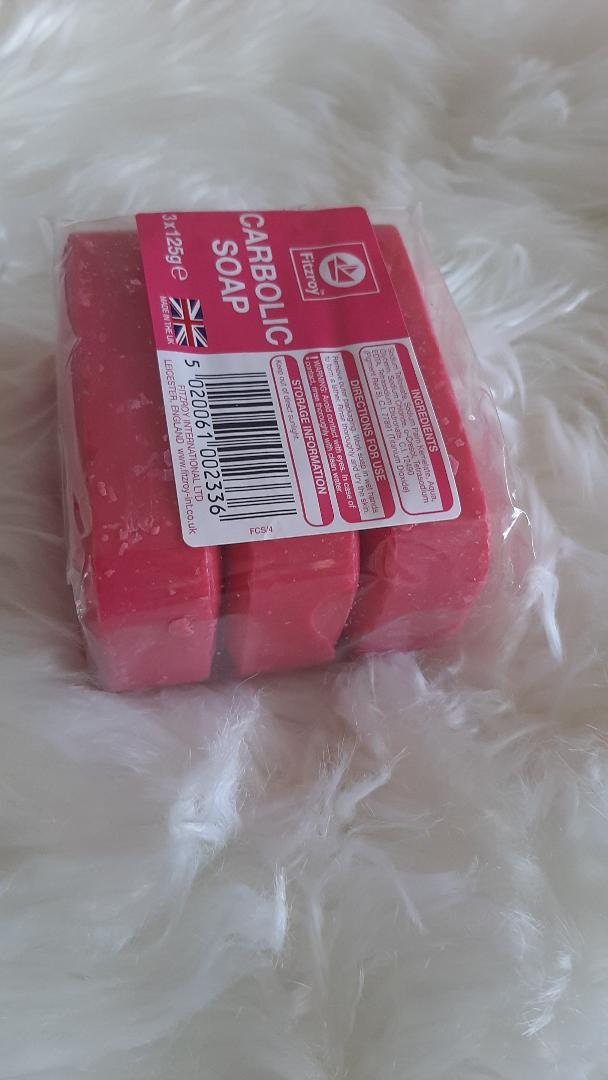 Fitzroy Carbolic Soap (3x125g), Mild Disinfectant Soap, PINK/RED Soap ...