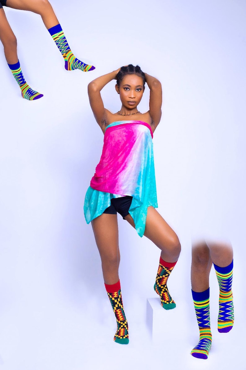Sellghproducts 4pairs Ghana Kente Socks - Etsy