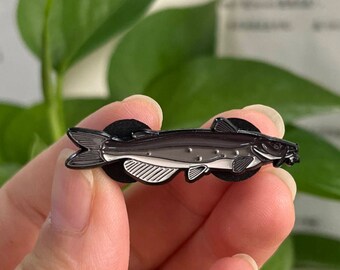 Catfish Lapel Pin CC125 Ray Finned Fish Fish and Fishing - Etsy