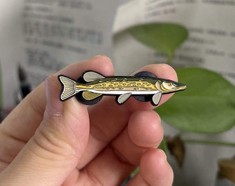 Salmon Lapel Pin CC126 Fish and Fishing Pins and Gifts - Etsy