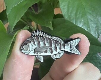 Bass Lapel Pin CC124 Bass Fish Fishing Freshwater - Etsy