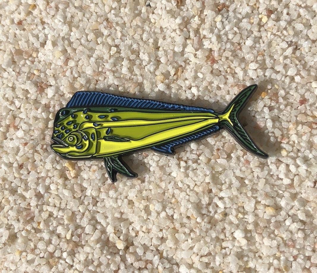 Mahi-mahi Enamel Pin – Fishing Lapel Pin With Gift Box, Mahi-mahi Badge ...
