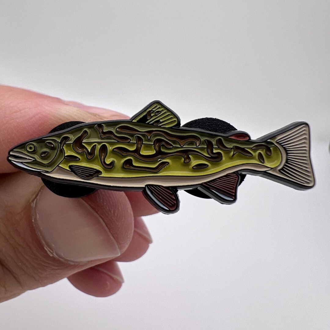 Tiger Trout Enamel Pin – Fishing Lapel Pin With Gift Box, Tiger Trout ...